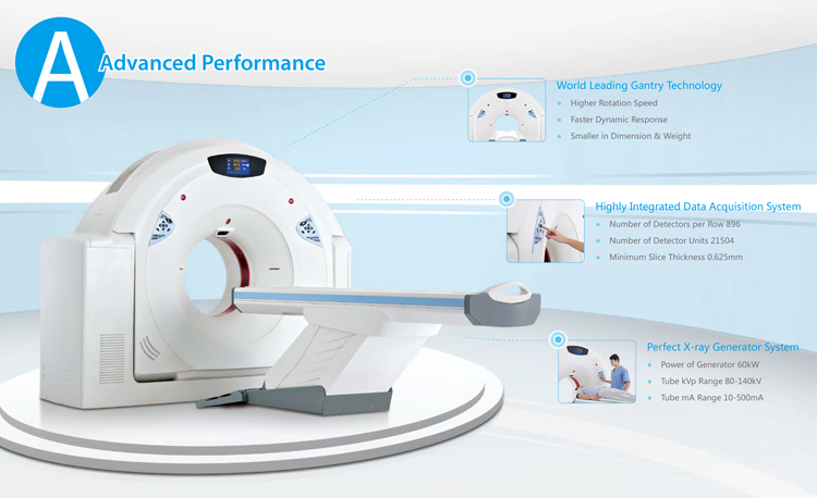 MY-D055 Factory price sale medical 16 slice CT Scanner analyzer system ...
